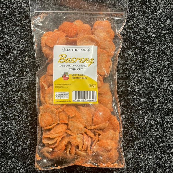 KUTHO FOOD Basreng coin cut spicy flavour 200g - TOKOPOINT.COM