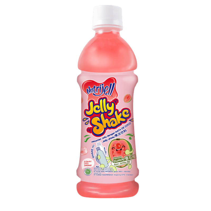 Nutrijell Jelly Shake Nata De Coco Guava 340ml - TOKOPOINT.COM