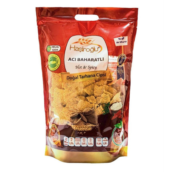 Hasiroglu Chips Tarhana Aci Baharatli 225g HALAL - TOKOPOINT.COM
