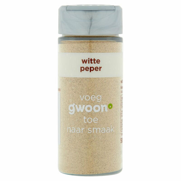 G'woon Witte Peper 50g - TOKOPOINT.COM