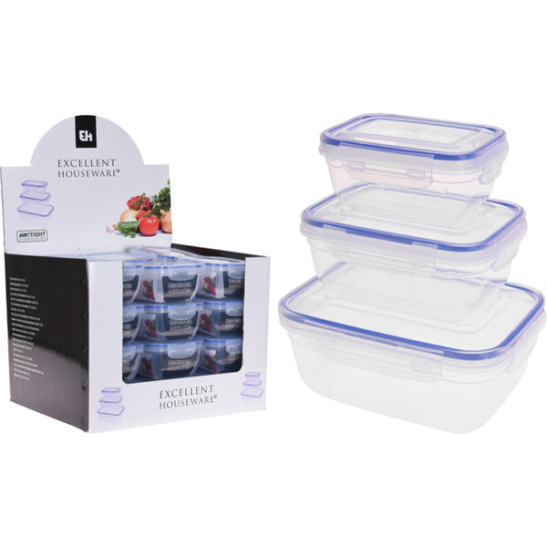 Rectangular storage box set of 3 sets 400*800*1400ml - TOKOPOINT.COM